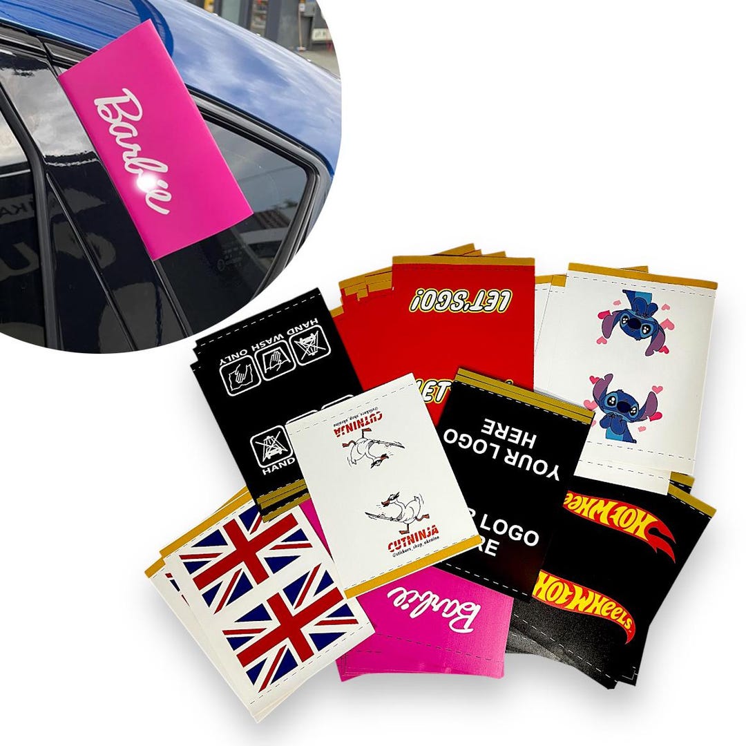 Custom Vinyl Car Label Sticker, Stylish Car Window Decal, Cute Car ...