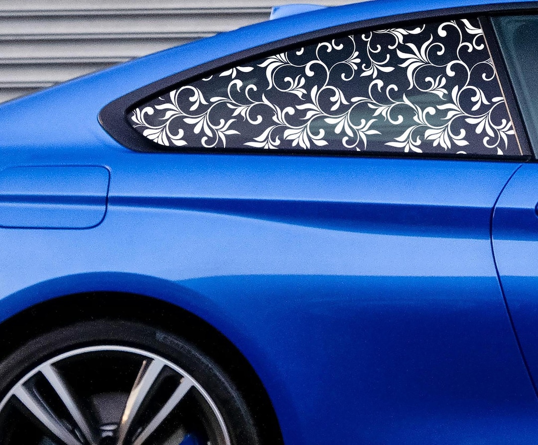 2X Flower Blossom Quarter Window Decals, Car Side Graphics Set for Both ...