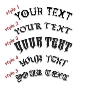 Custom Text Gothic Style Windshield Rounded Decal! Car Accessories ...