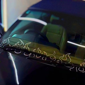 Flames Fire Windshield Window Car Decal Sticker - Fits for Any Vehicle ...