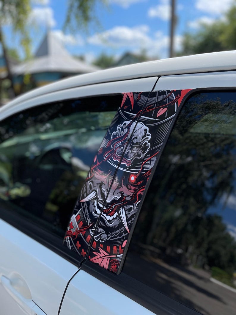 Tiger Car Pillar Sticker, Car Doors Wrap, Custom Vehicle Wrap With ...