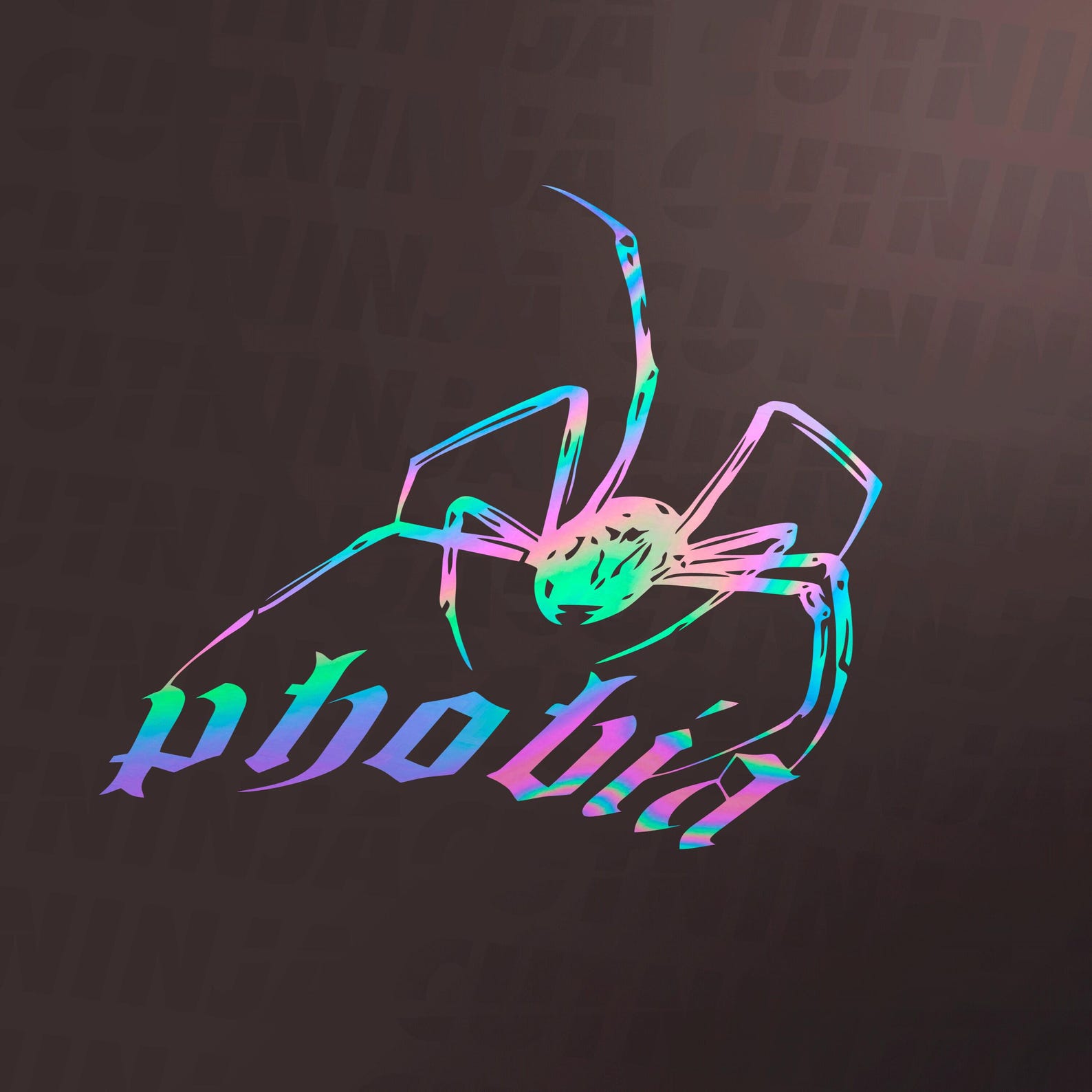 Spider Phobia Scary Oil Sticker, Japanese JDM Car Window Decal, Creepy ...