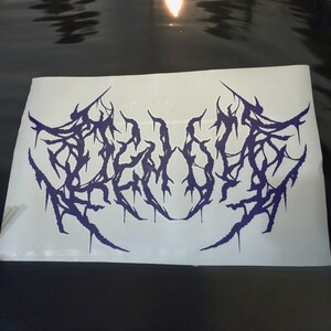 Custom Car Decal, Gothic Horror Metal Vinyl Sticker, Itasha Livery, Car ...