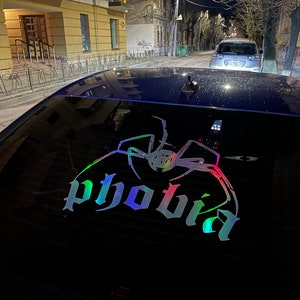 Spider Phobia Scary Oil Slick Sticker - Insect Decal - Japan Car ...