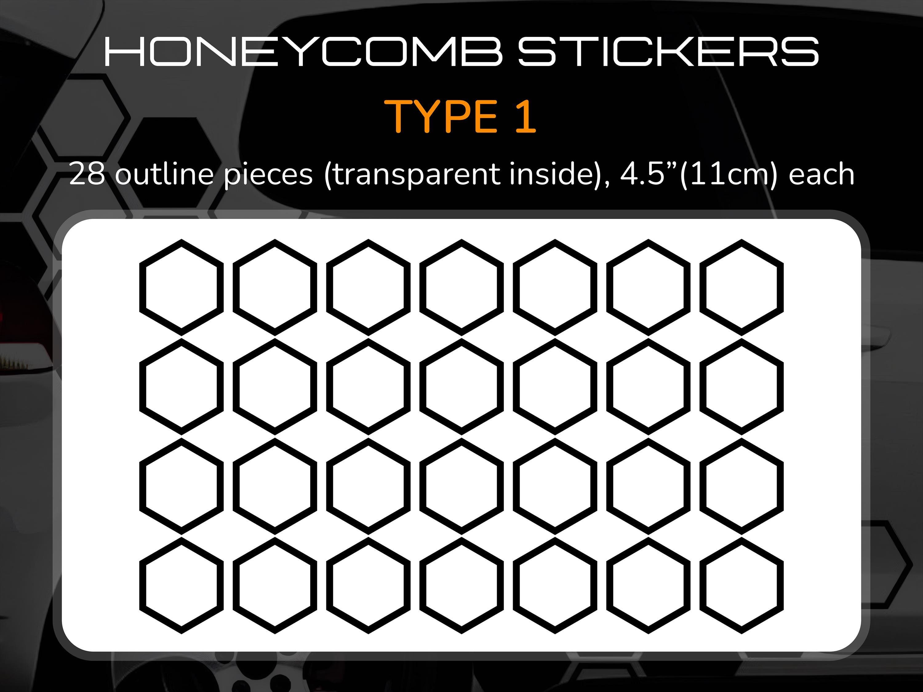 Hexagon / Honeycomb Decals - Fits for ANY Car - ANY Color - Custom Car ...