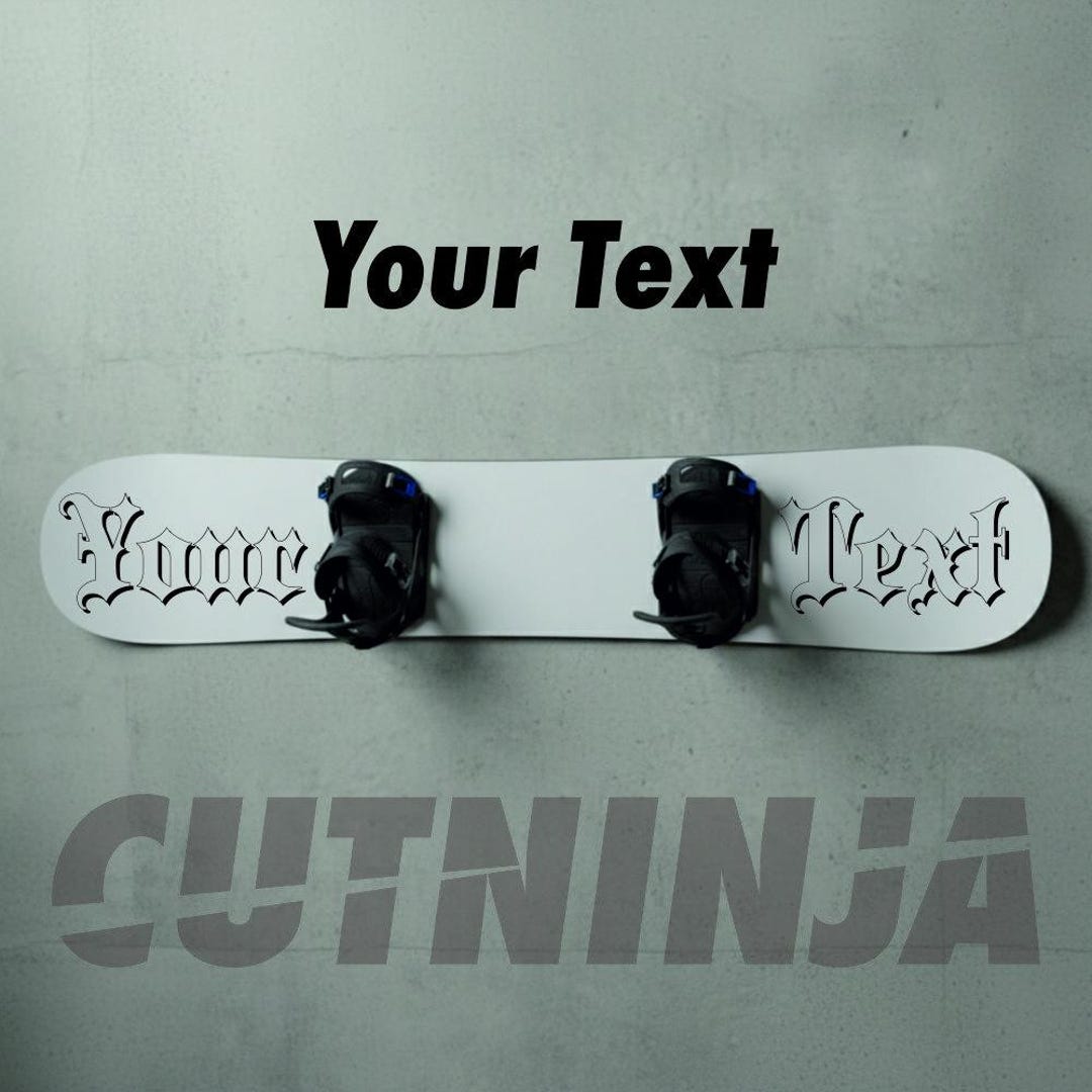 Personalized Waterproof Vinyl Decals, Custom Snowboard Stickers, Name ...