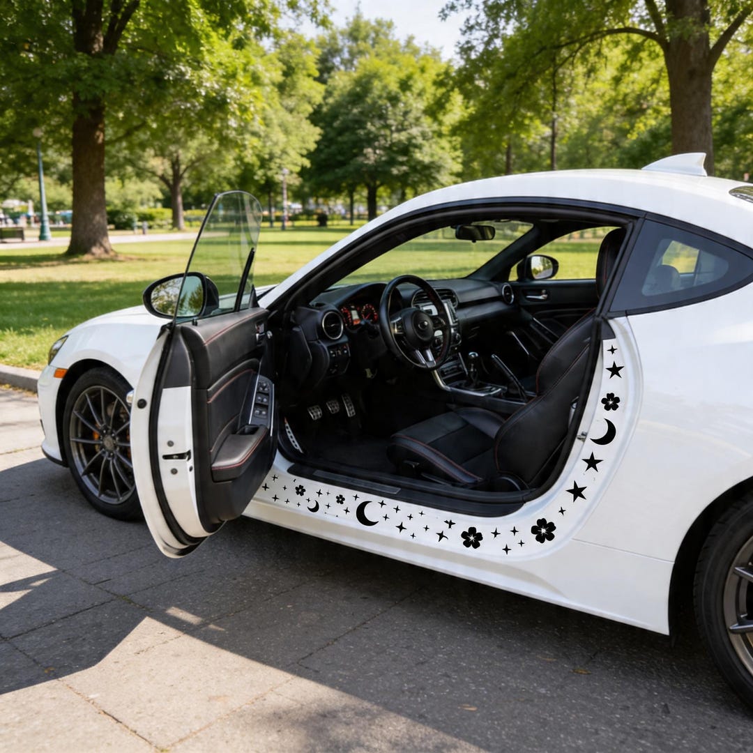 Celestial Moon Stars and Sparkles Decal, Holographic JDM Car ...