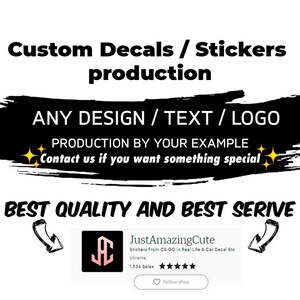 Custom Oil Slick Decal Sticker Logo - Any Text or Silhouette Image ...
