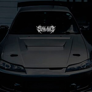 Custom Car Decal, Gothic Horror Metal Vinyl Sticker, Itasha Livery, Car ...