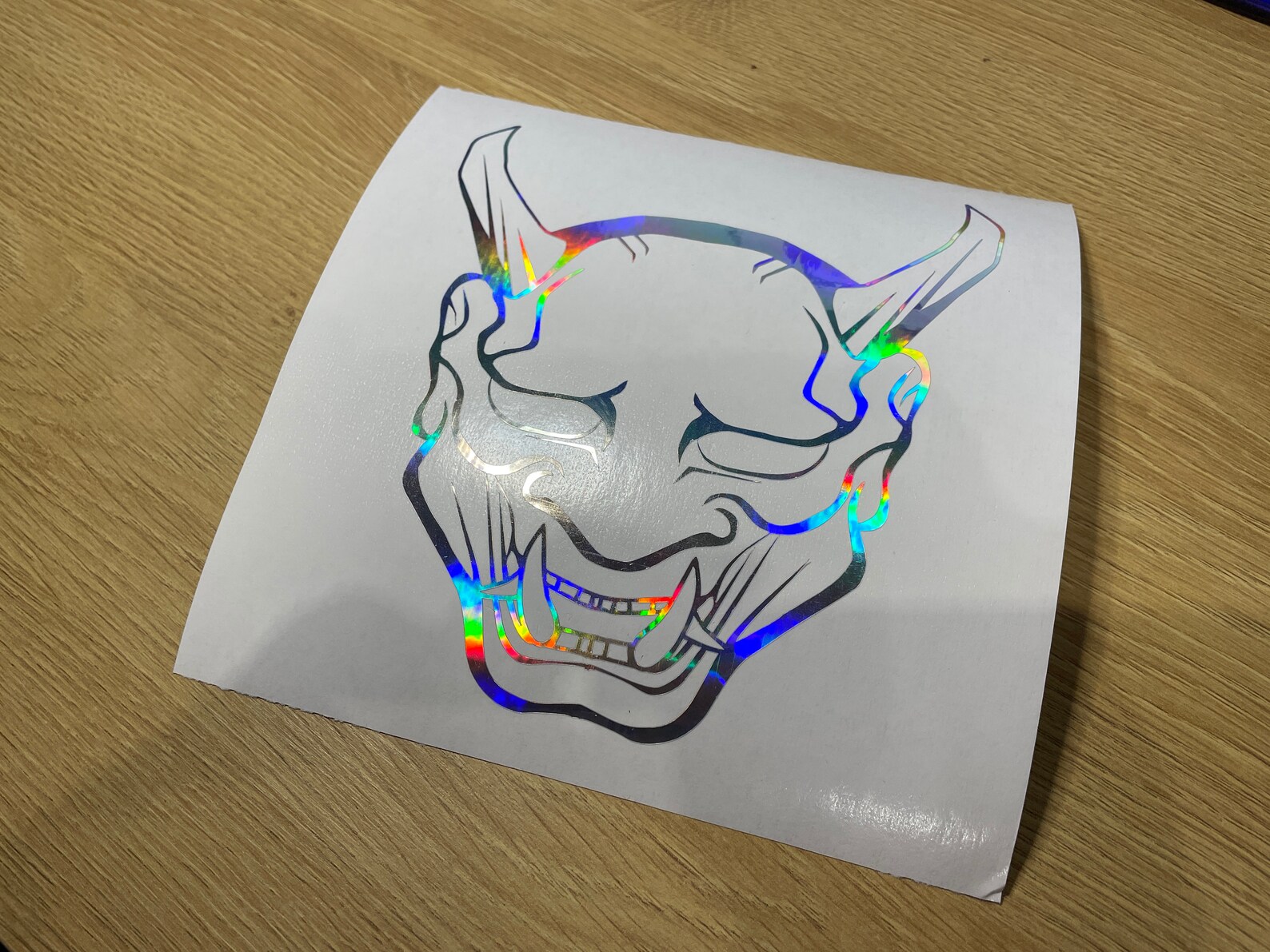 Oni Mask Goon JDM Oil Slick Sticker Anime Decal Japan Car | Etsy