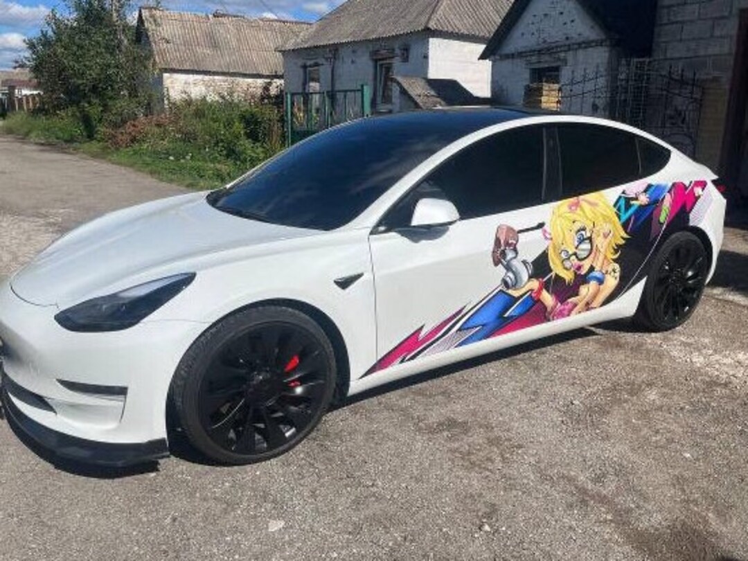 JDM Turbo Girl Car Livery Decal Sticker / Color Printed Wrap / Side ...