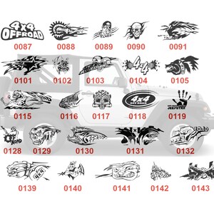 4x4 off Road Truck Decals Stickers Selection - SUV - Truck - Hood ...