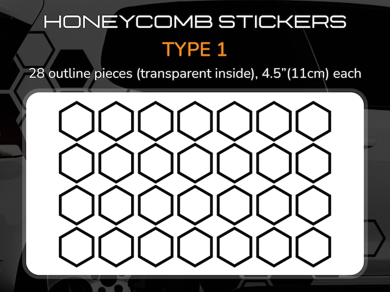 Honeycomb JDM Stickers, Camouflage Car Vinyl Kit, Universal Car or ...