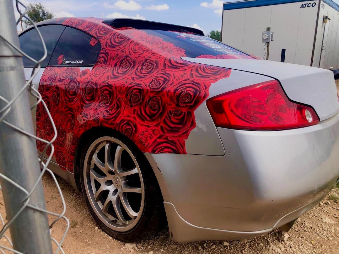 Realistic Roses Car Livery Flora Theme Vehicle Graphics Big Car Wrap ...