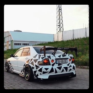 Triangles JDM Car Livery Decal Sticker Side Vehicle Wrap Bumper Sticker ...