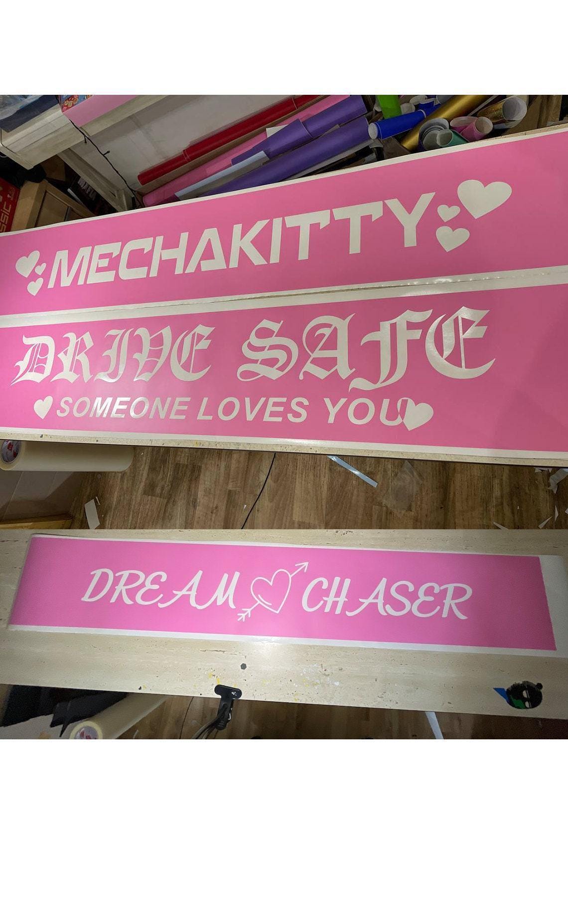 Custom Windshield Banner, Your Text Cut Out Decal, Blank Car Banner ...