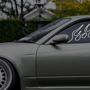 Car Window Flames Decal Door Side Sticker Fire - Fits for Any Vehicle ...