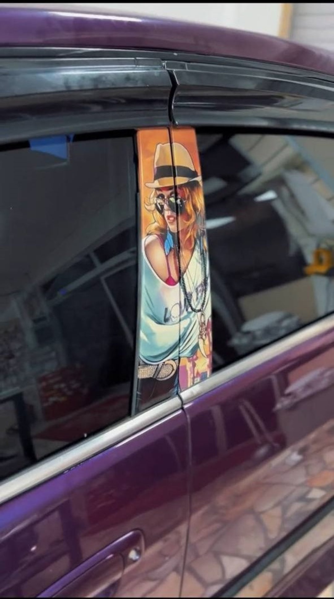 Car Doors Livery Pillar Decal Sticker Wrap, Car Decal for Side Pillars ...