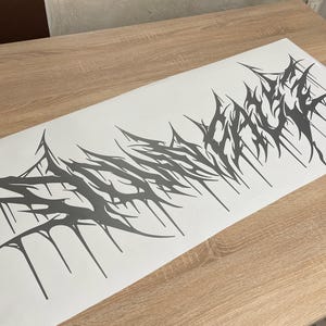Death Metal Style Car Decal ! Scary Death Horror Dark Windshield ...