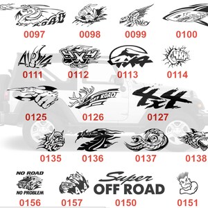 4x4 off Road Truck Decals Stickers Selection - SUV - Truck - Hood ...
