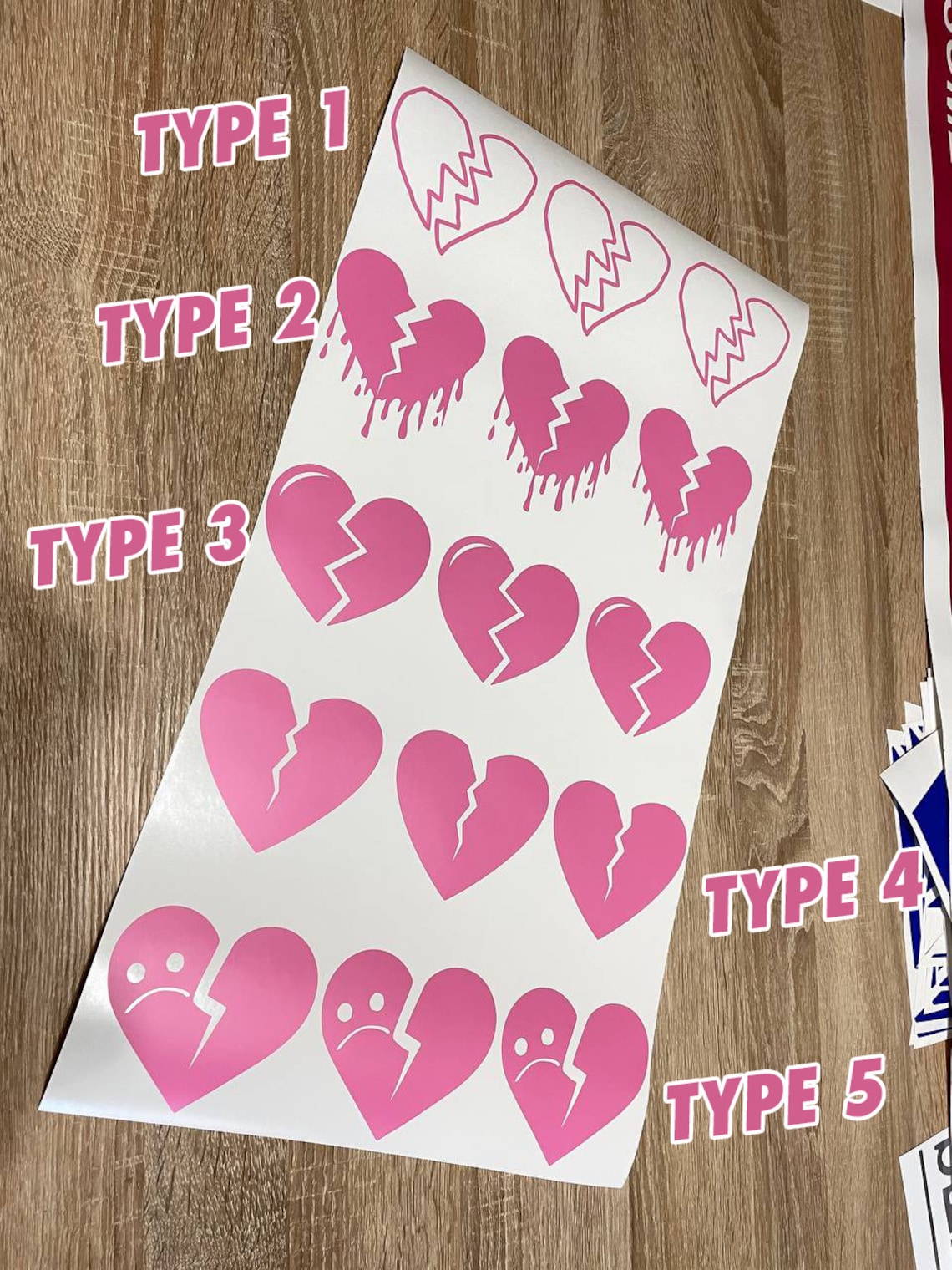 Broken Hearts Car Livery Stickers - ANY Color & Size - Car Graphics ...
