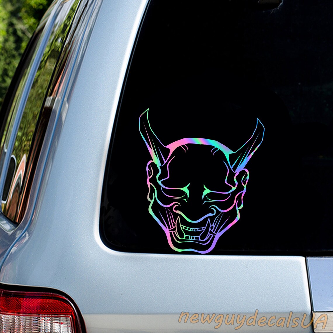Oni Mask Goon JDM Oil Slick Sticker Anime Decal Japan Car - Etsy