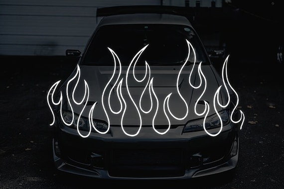 Car Window Flames Decal Side Fire Sticker Fits for Any Vehicle Any Colors and Size JDM Lover Gift Stance Etsy