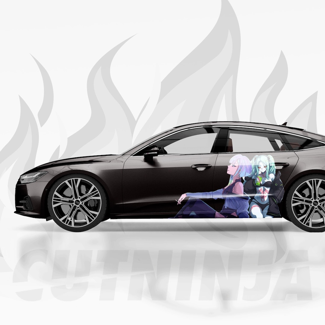 Anime Cyber Sexy Girl Car Livery Vinyl Sticker, Large Waterproof Decal ...