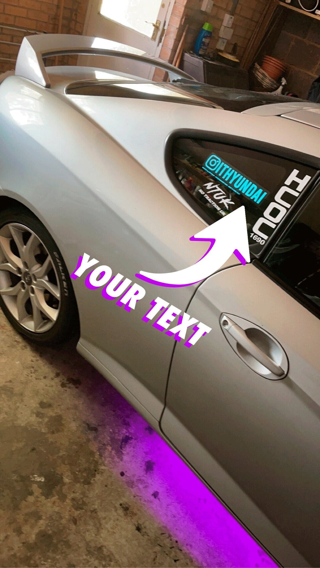 Custom Electric Glowing Led Sticker / Decal / Glow Panel Light ANY Text ...