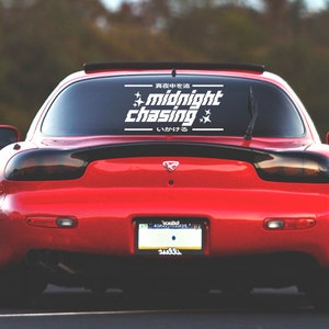 Midnight Chasing JDM Oil Slick Sticker - Anime Decal Japan Car Window ...