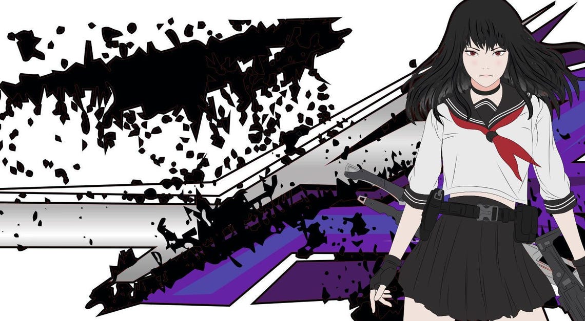 Anime Girl Car Livery Graphics, Kawaii Manga Style, Itasha Side Wrap ...