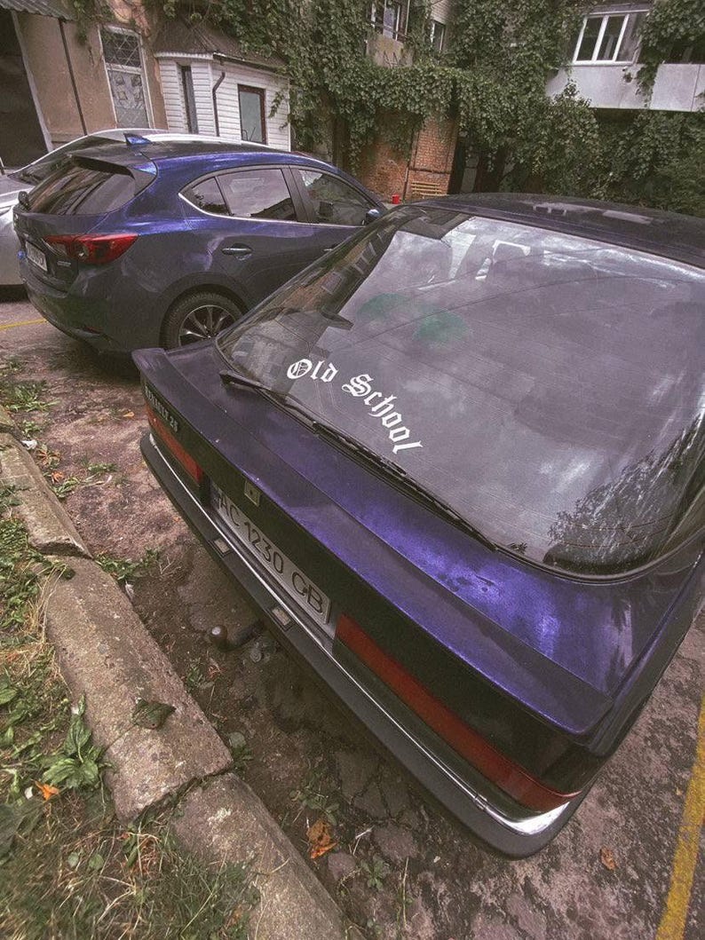 Custom Text Gothic Style Windshield Rounded Decal! Car Accessories ...