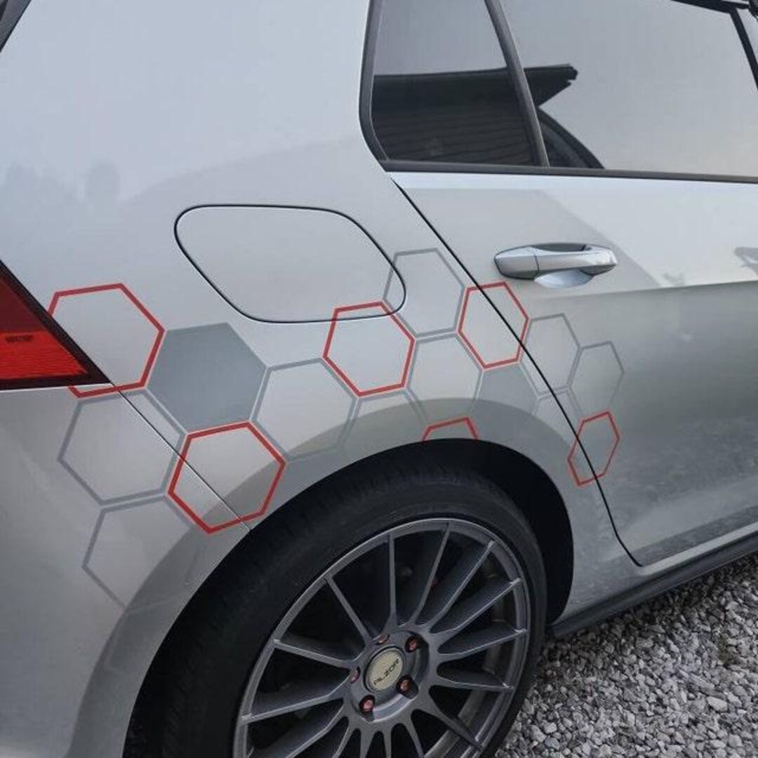 Honeycombs Decals - Fits for ANY Car - ANY Color - Hexagons Custom Car ...