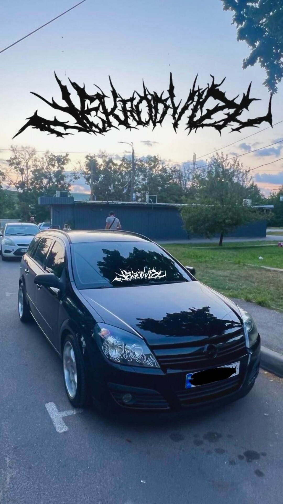 Death Metal Style Car Decal Scary Death Horror Dark Windshield Sticker ...