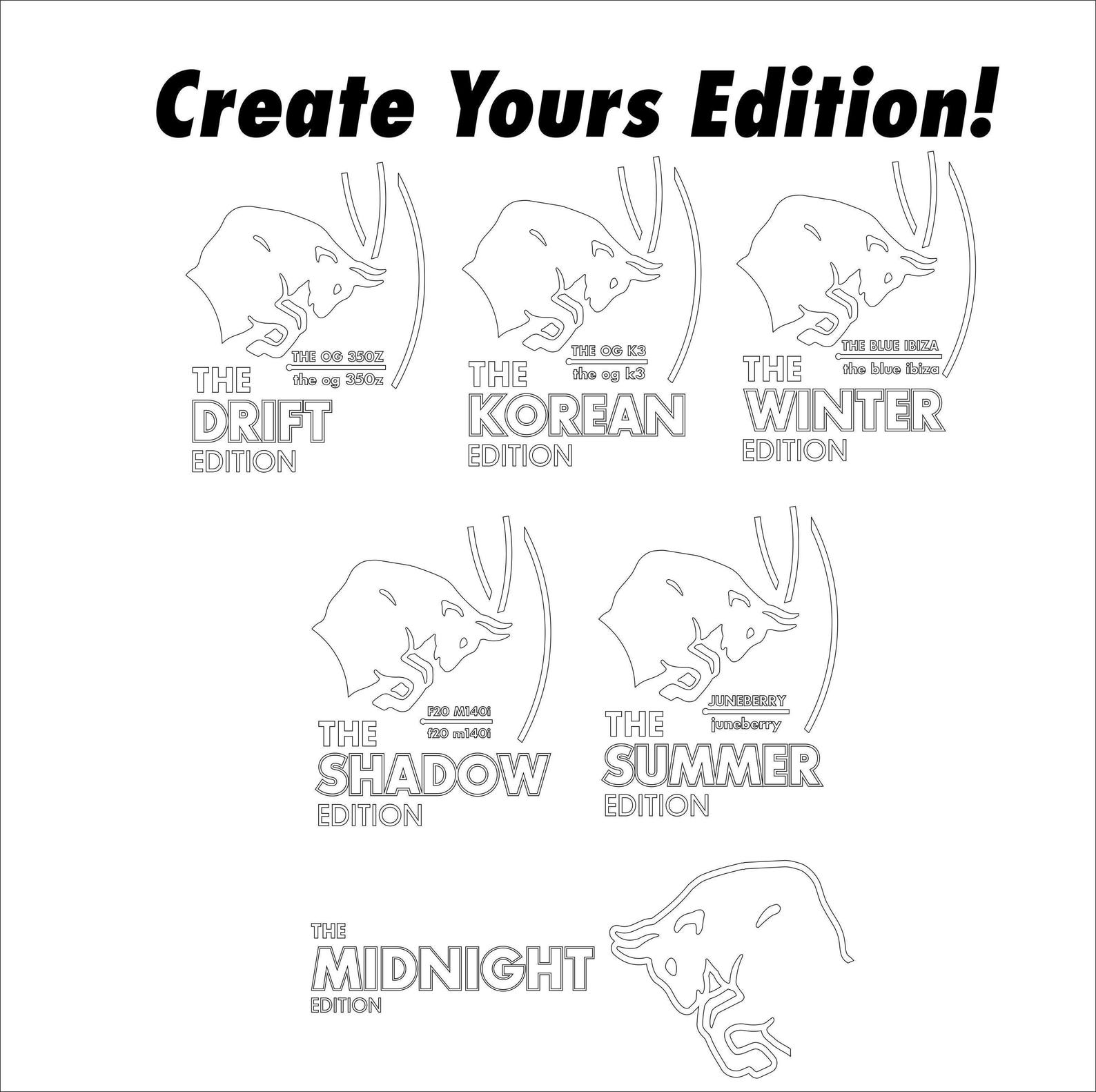Custom Bull Style Red Car Vinyl Decal, Custom JDM Livery Wrap, Summer ...