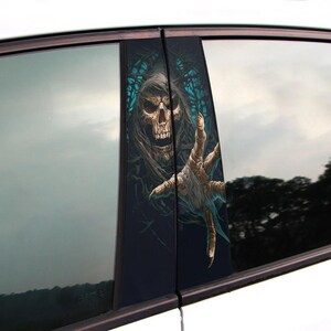 Scary Car Doors Pillar Decal Livery Sticker Clown Wrap - ANY IMAGE ...