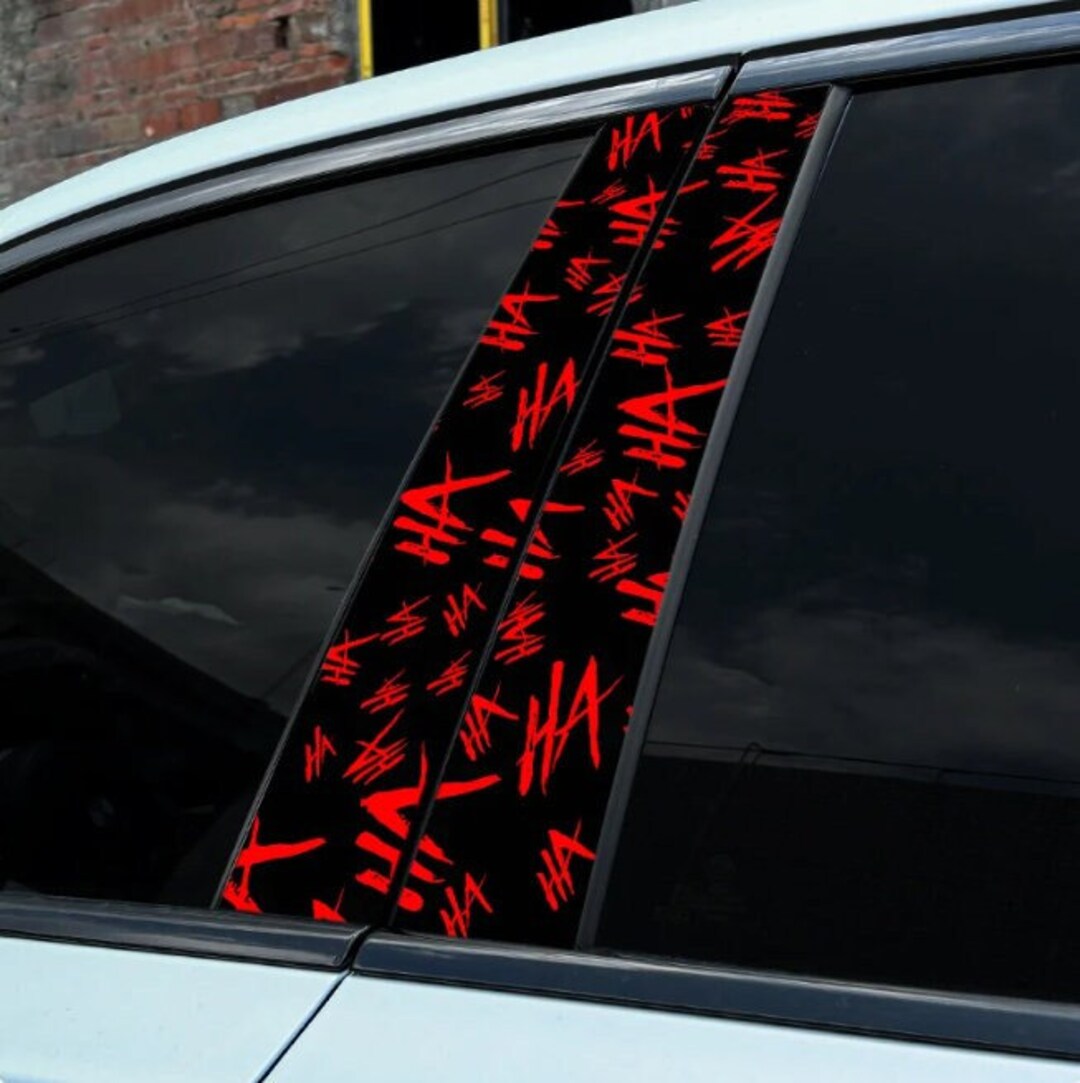 Ha Ha Ha Car Doors Livery Pillar Decal Sticker Wrap - ANY IMAGE - High ...