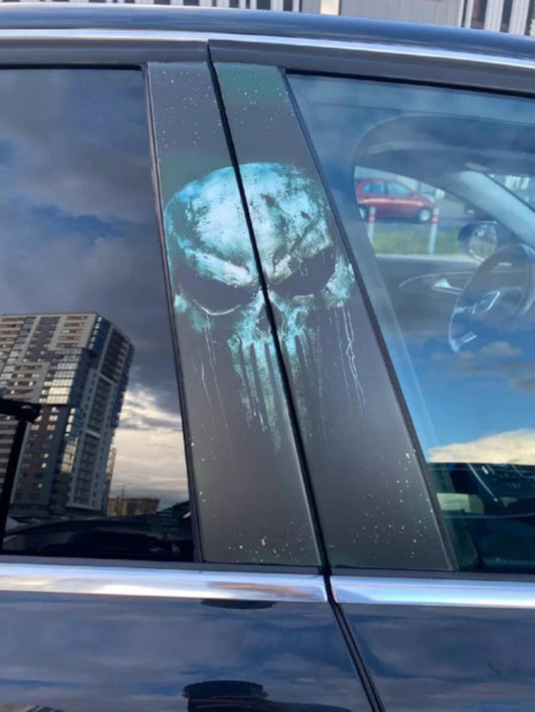 Skull Car Doors Pillar Decal Livery Sticker Wrap - ANY IMAGE - High ...