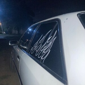 Car Window Flames Decal - Side Fire Sticker - Fits for Any Vehicle! Any ...