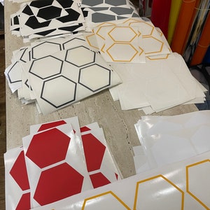 Hexagon / Honeycomb Decals - Fits for ANY Car - ANY Color - Custom Car ...