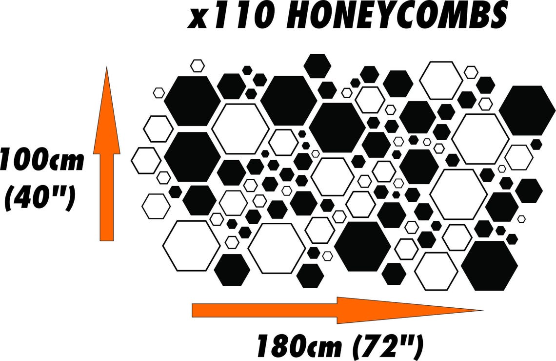 Hexagon JDM Car Decal Sticker, Honeycomb Mega Pack Decal, X220 Hex Side ...