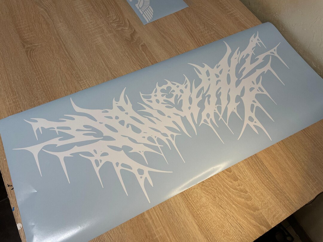 Dark Metal Decal! Dark Band Cover Windshield Sticker Visor Banner ...