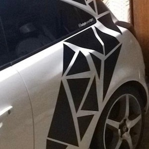 Holographic Triangles Decals, JDM Car Livery Sticker, Amazing Side ...