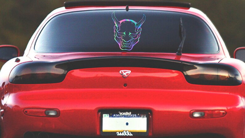 Oni Mask Goon JDM Oil Slick Sticker Anime Decal Japan Car | Etsy