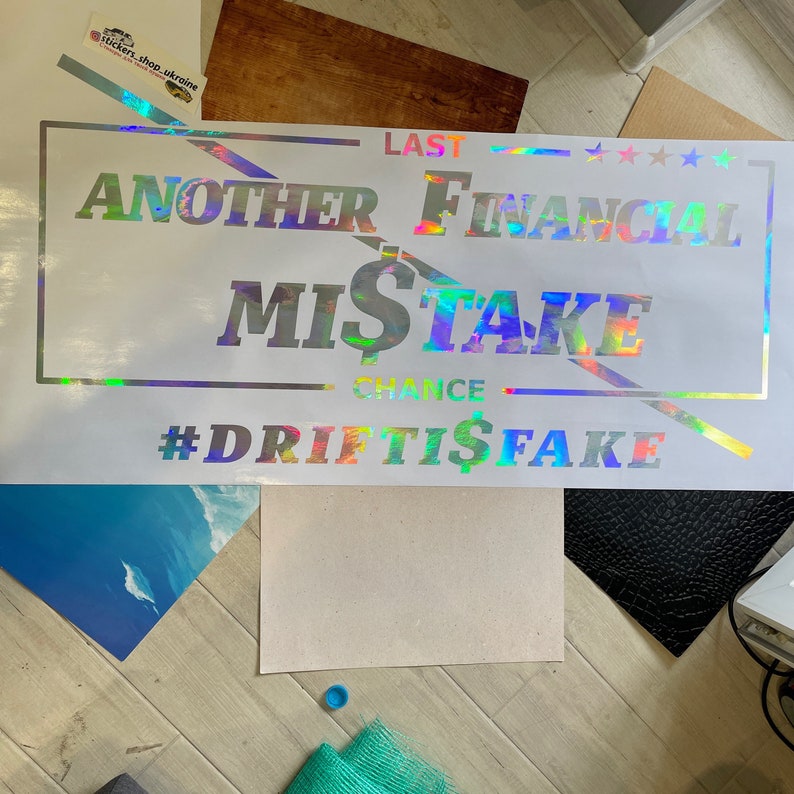 Financial Mistake JDM Oil Slick Sticker Japan Car Window - Etsy