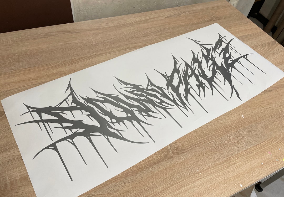 Death Metal Style Car Decal ! Scary Death Horror Dark Windshield ...