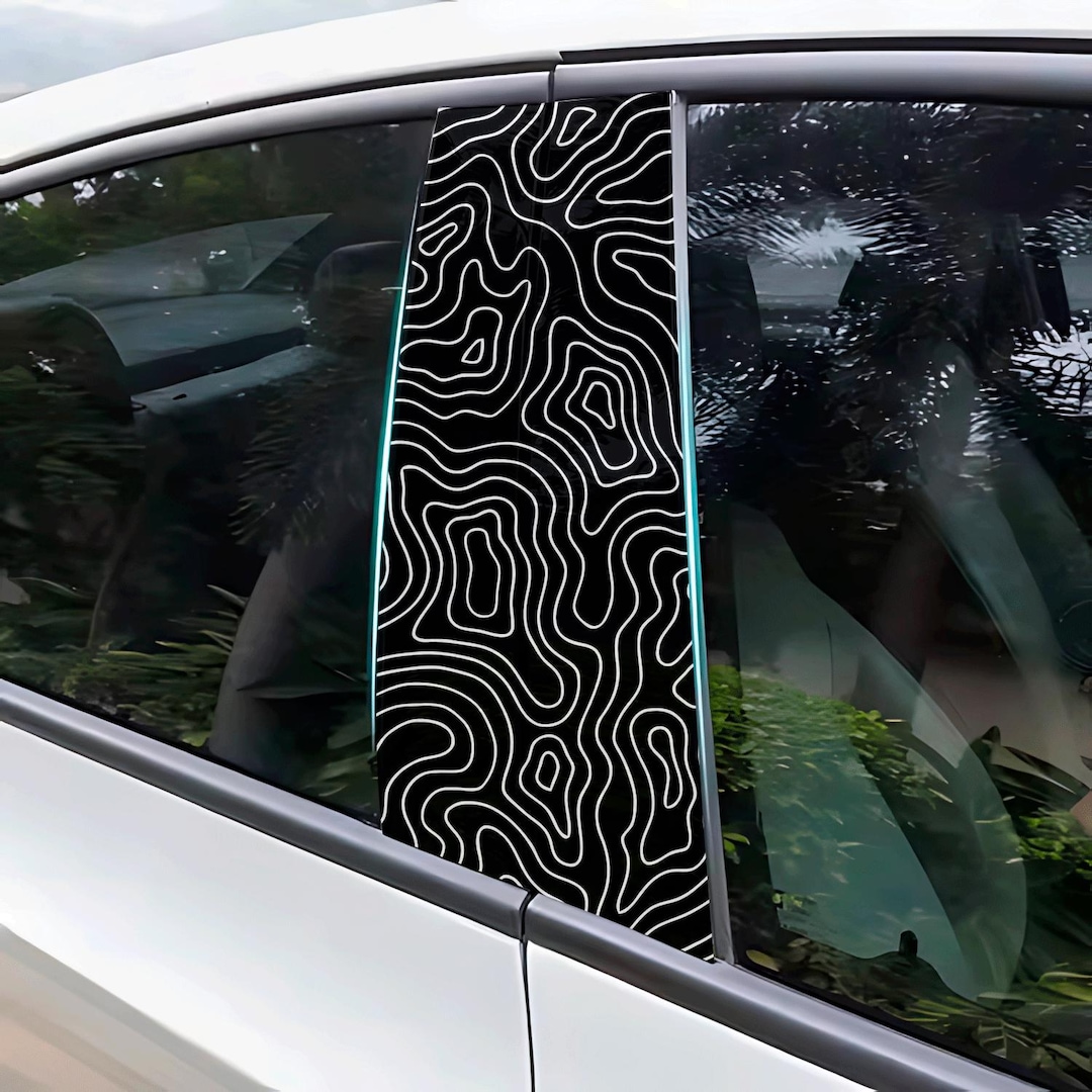Topographic Car Vinyl Decals, Waterproof Stickers for Cars, Itasha ...