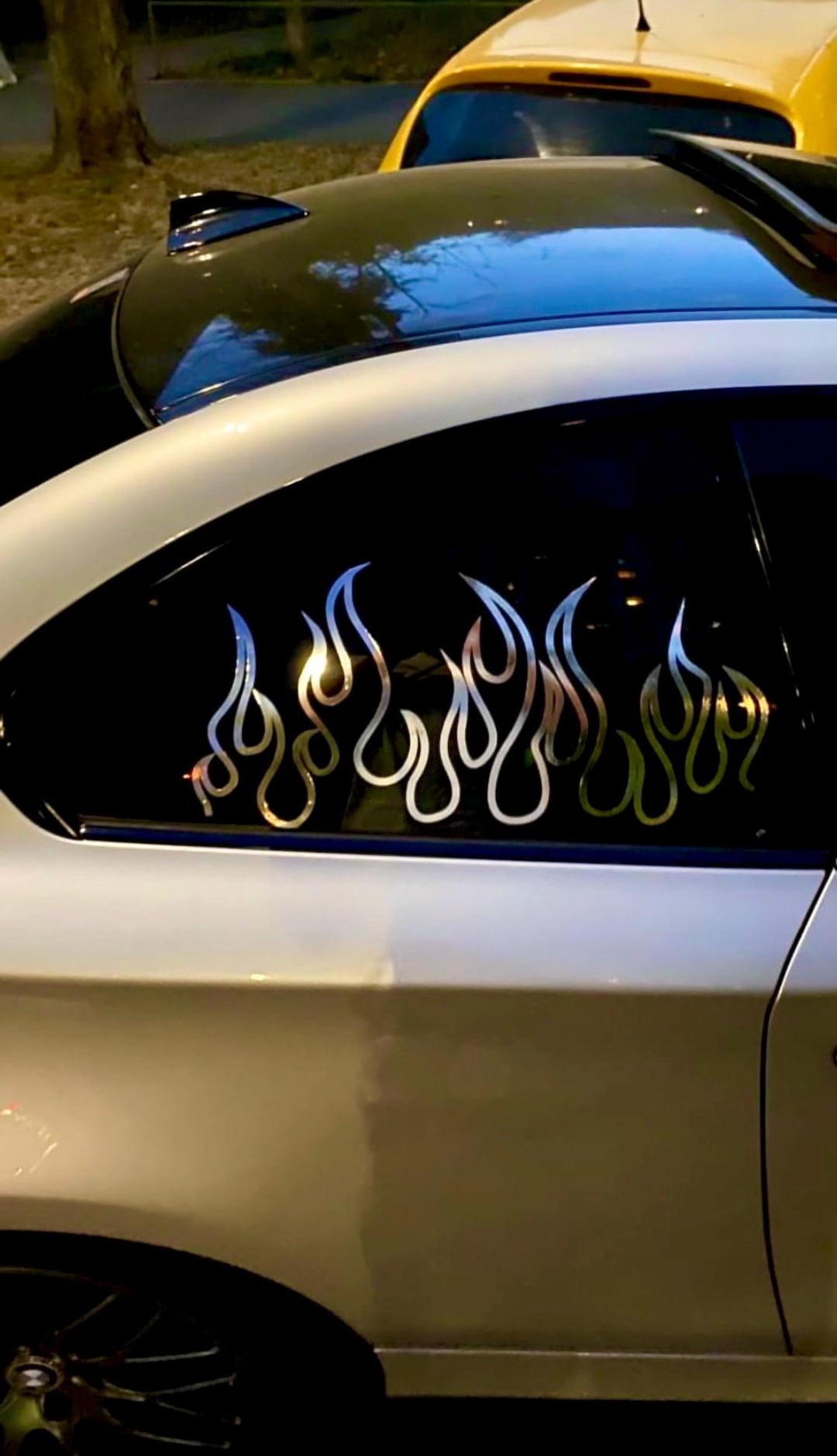 Car Window Flames Decal - Livery Side Fire Sticker - Fits for Any ...