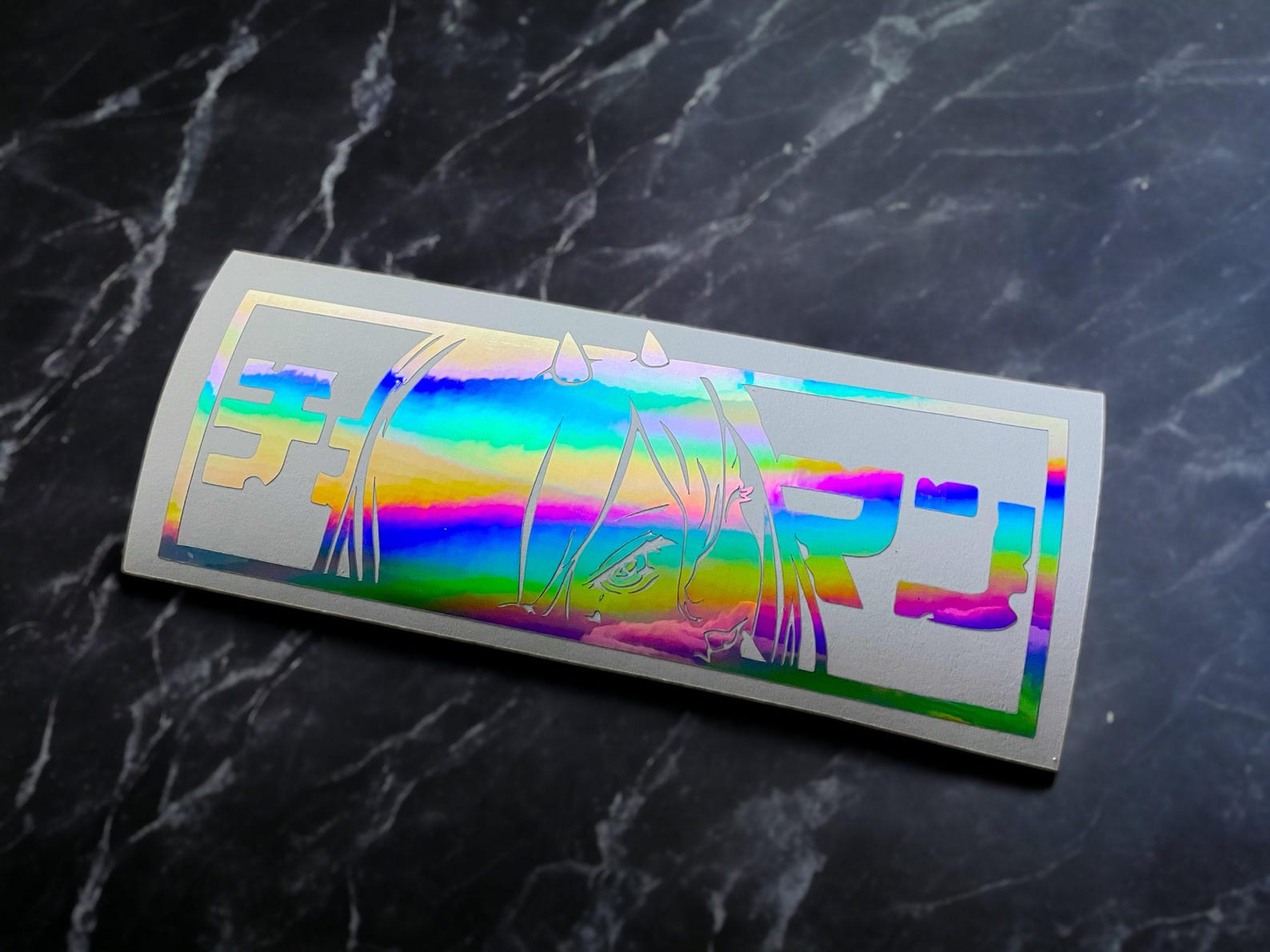 Custom Oil Slick Decal Sticker Logo - Any Text or Silhouette Image ...