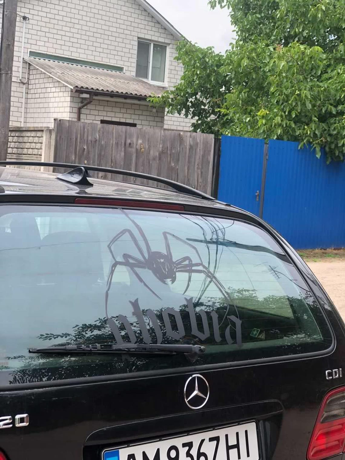 Spider Phobia Scary Oil Sticker, Japanese JDM Car Window Decal, Creepy ...